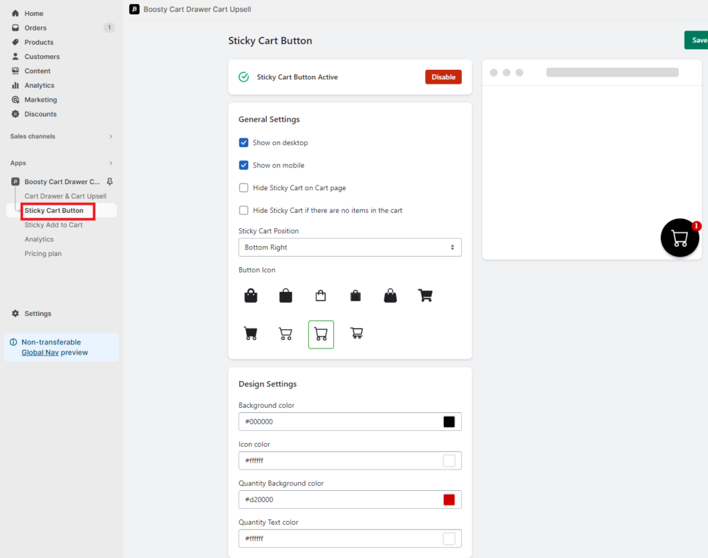 Sticky Cart button - Fivesdots